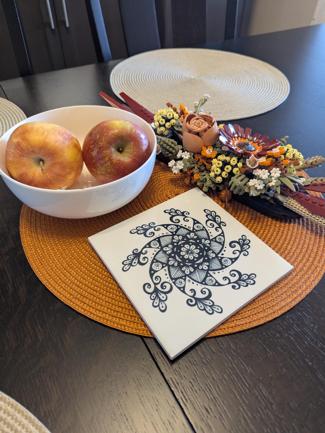 Mandala Ceramic Trivet - 6"x6" "whirly Jig" - Etsy