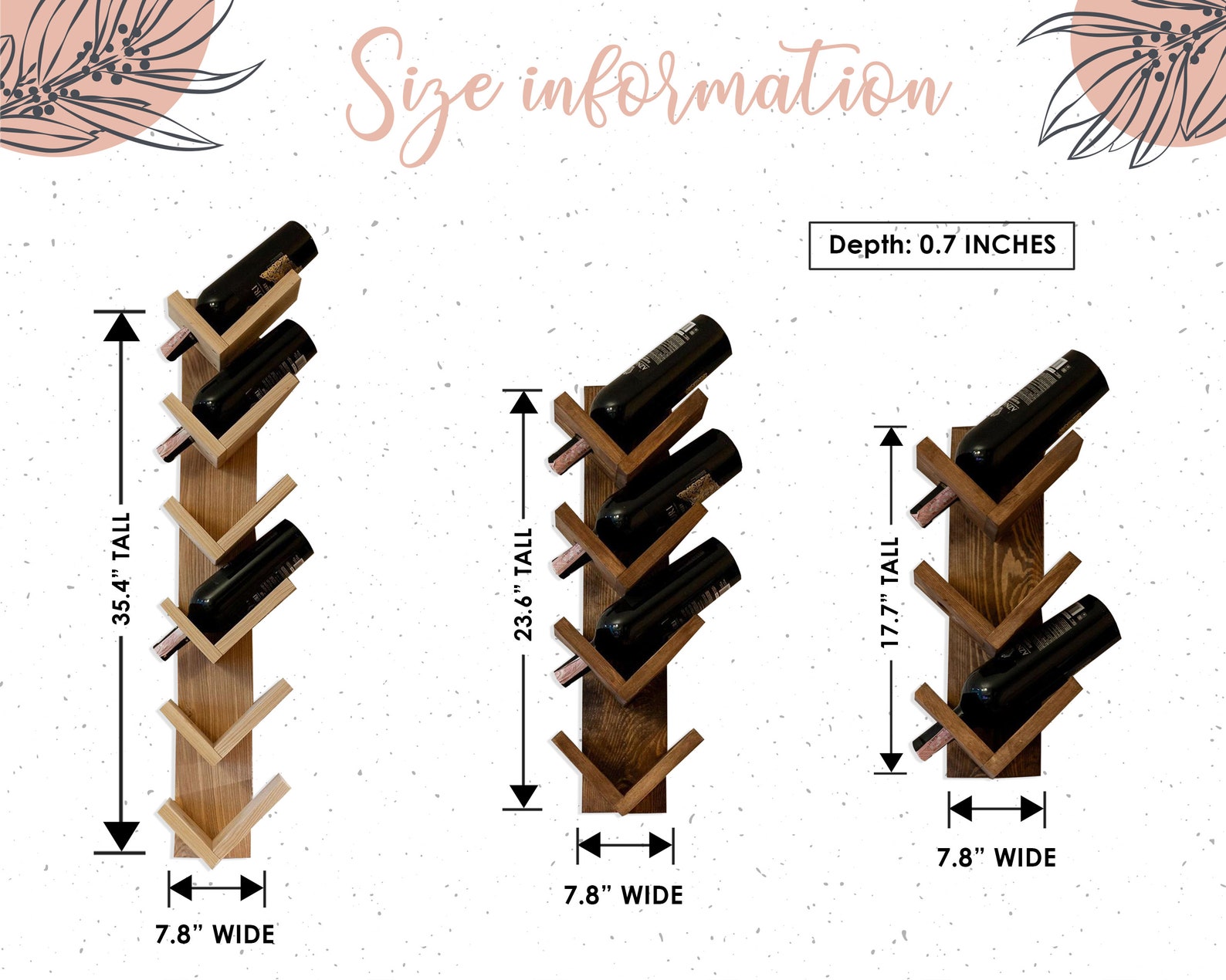 Wine Rack Wall Mounted Bar Wine Storage Wine Lover Ledge | Etsy