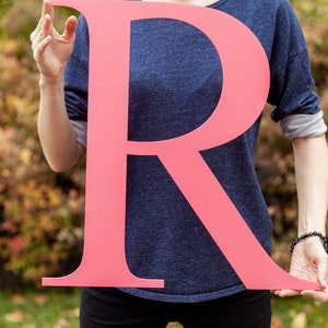 Wood Monogram Letter Custom Monogram Sign Choose Your Font - Etsy