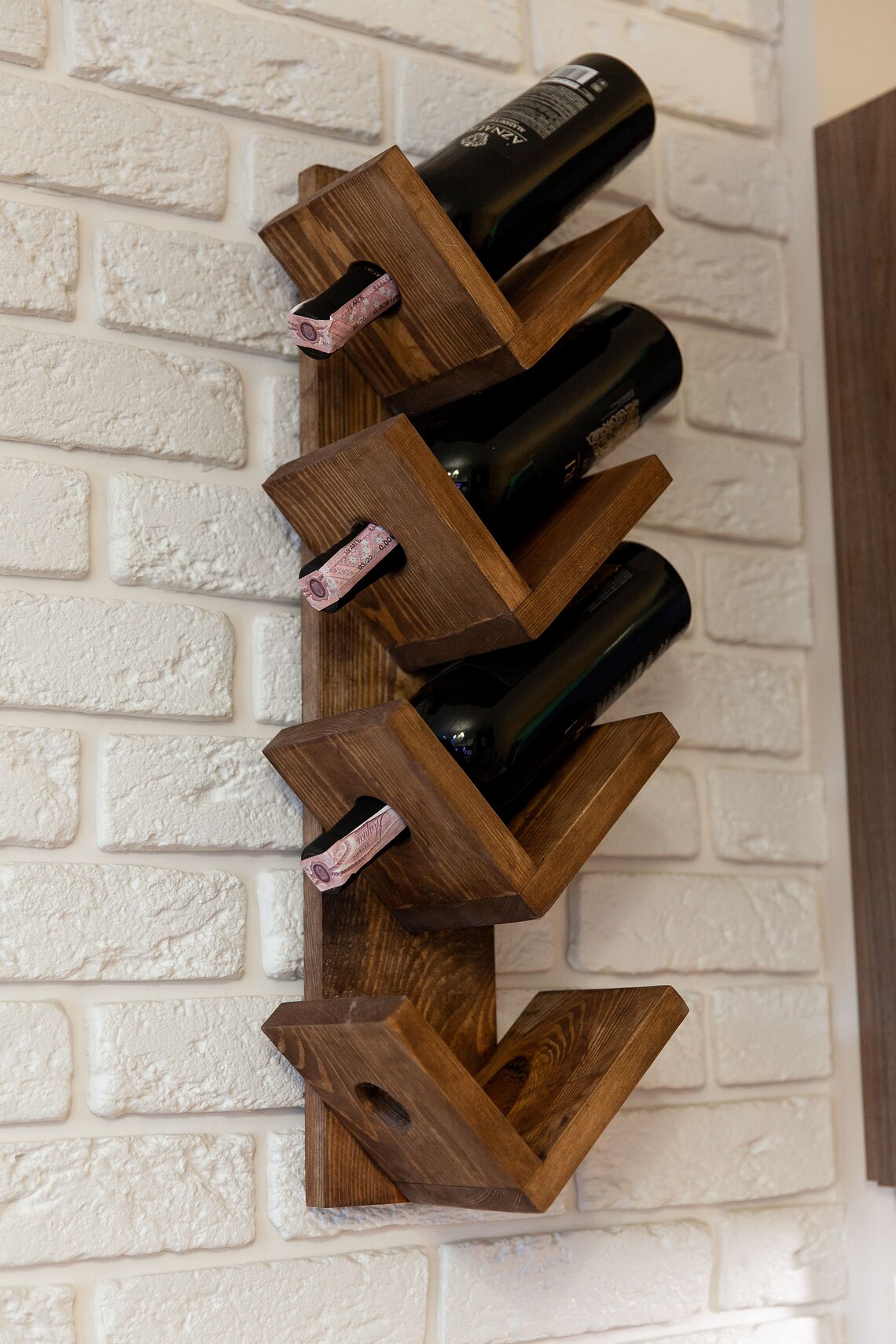 Wine Rack Corner Shelf Kitchen Wine Rack Home Decorsolid - Etsy