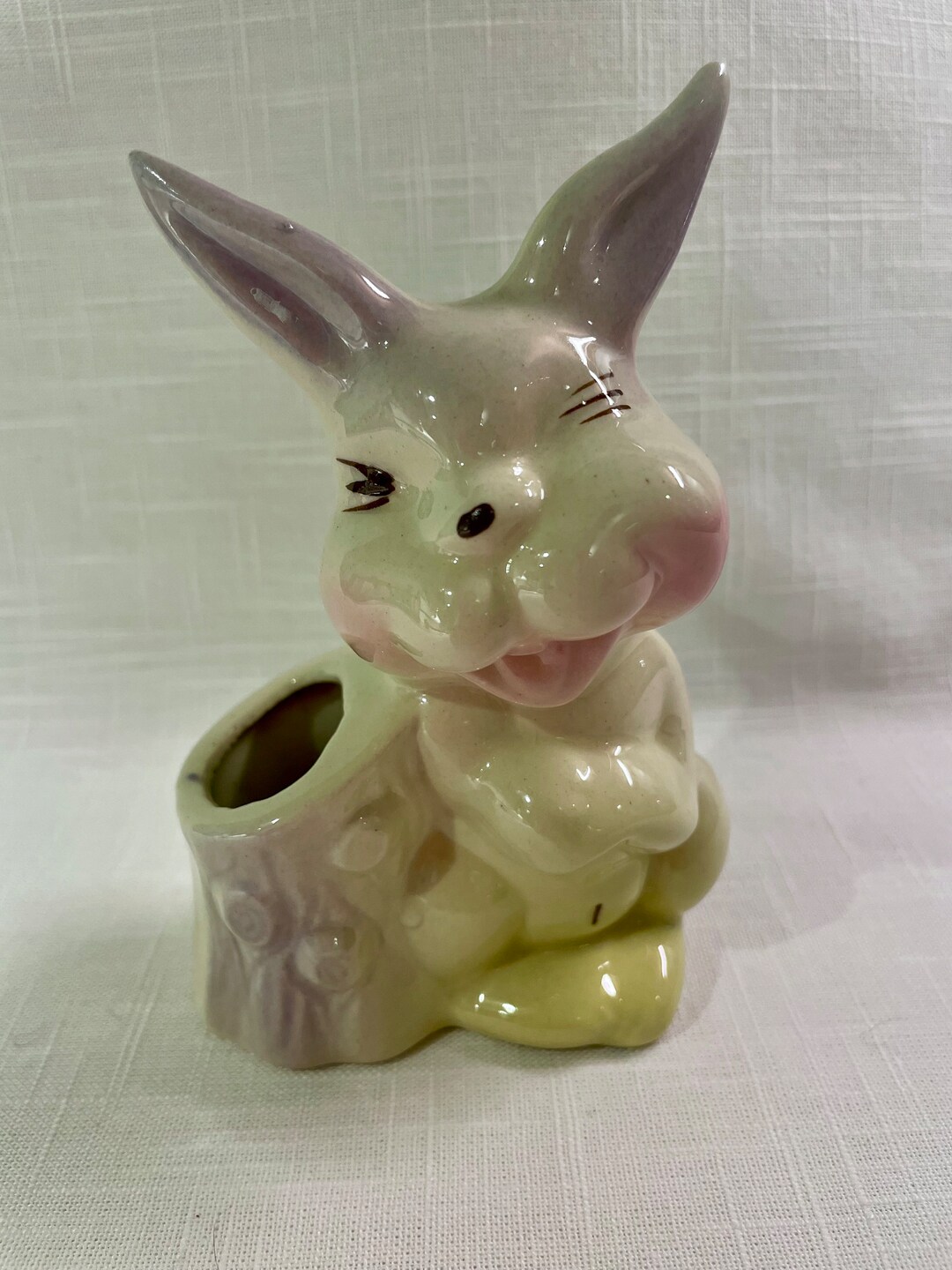 Vintage Bunny Pottery Planter, Little Rabbit, Easter, Plants, Office ...
