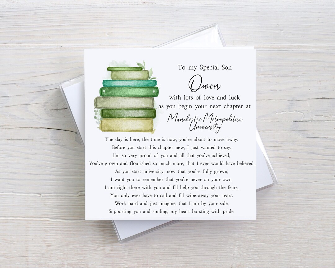 Personalised off to University Card | Good Luck at University Card ...