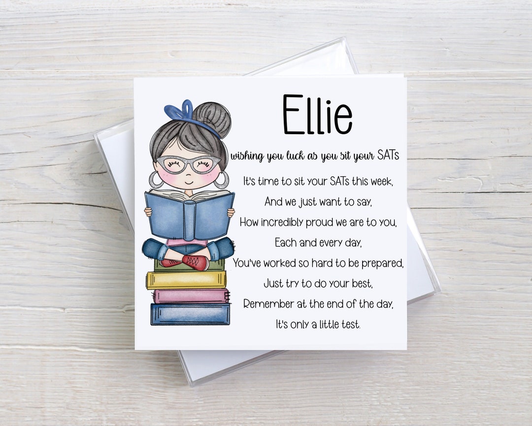Sats Good Luck Card | Personalised Good Luck in Your Exams| Good Luck ...