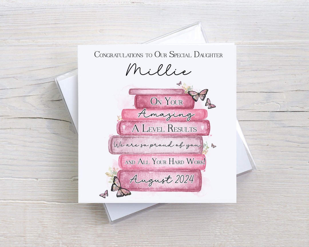 Personalised Exam Results Card Personalised Congratulations Card on ...