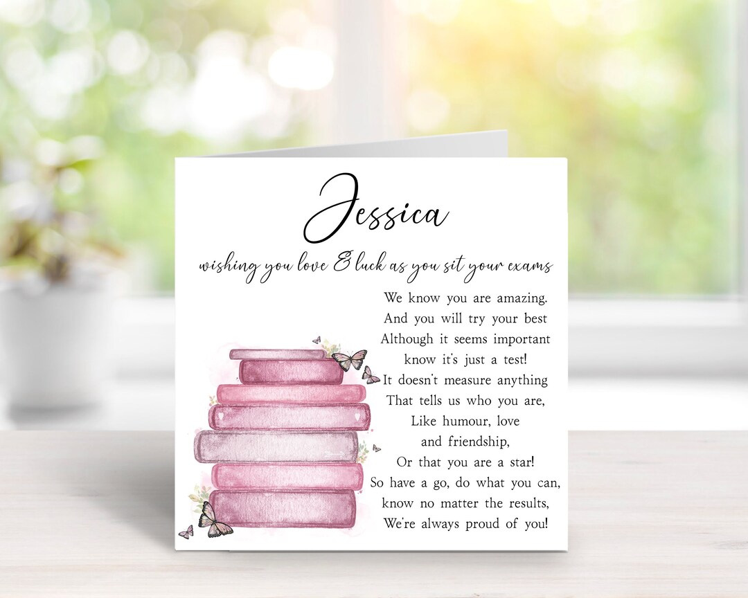 Good Luck in Exams Card | Personalised Good Luck Card for Gcses/ A ...