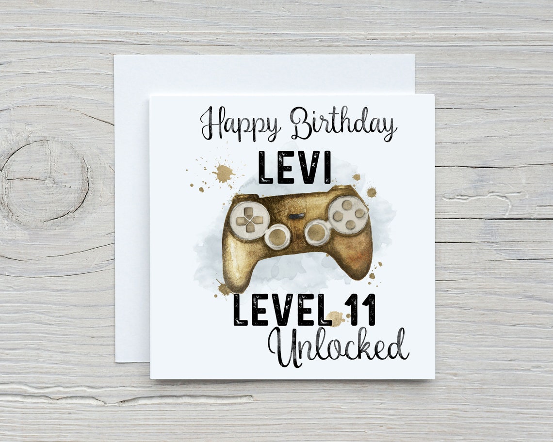 Personalised Gamer Birthday Card Any Age Birthday Card for - Etsy