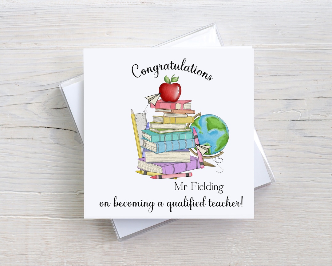 Teacher Graduation Card | Personalised Student Teacher Card | Teacher ...