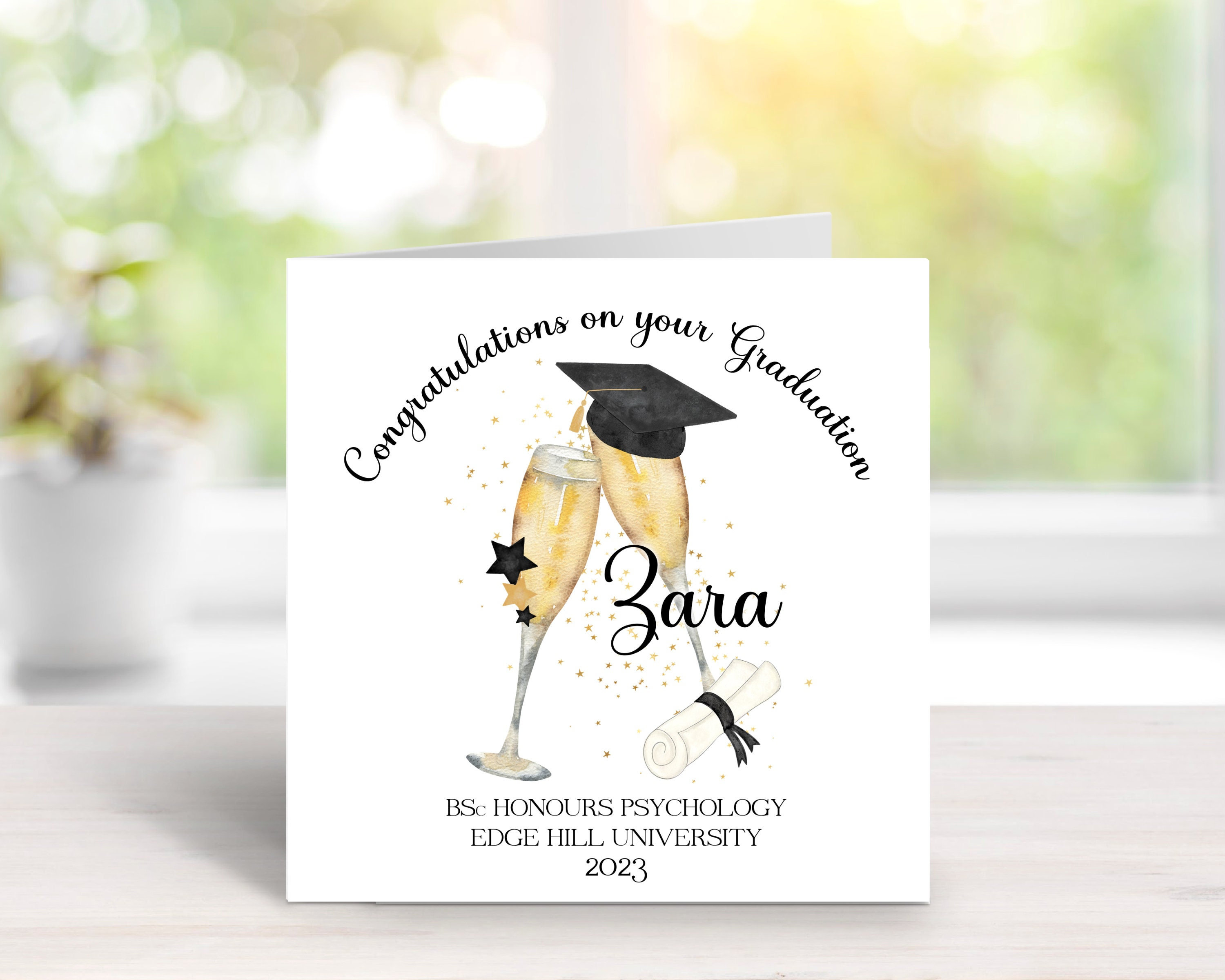 Graduation Card | University Graduation Celebration Card | Personalised ...