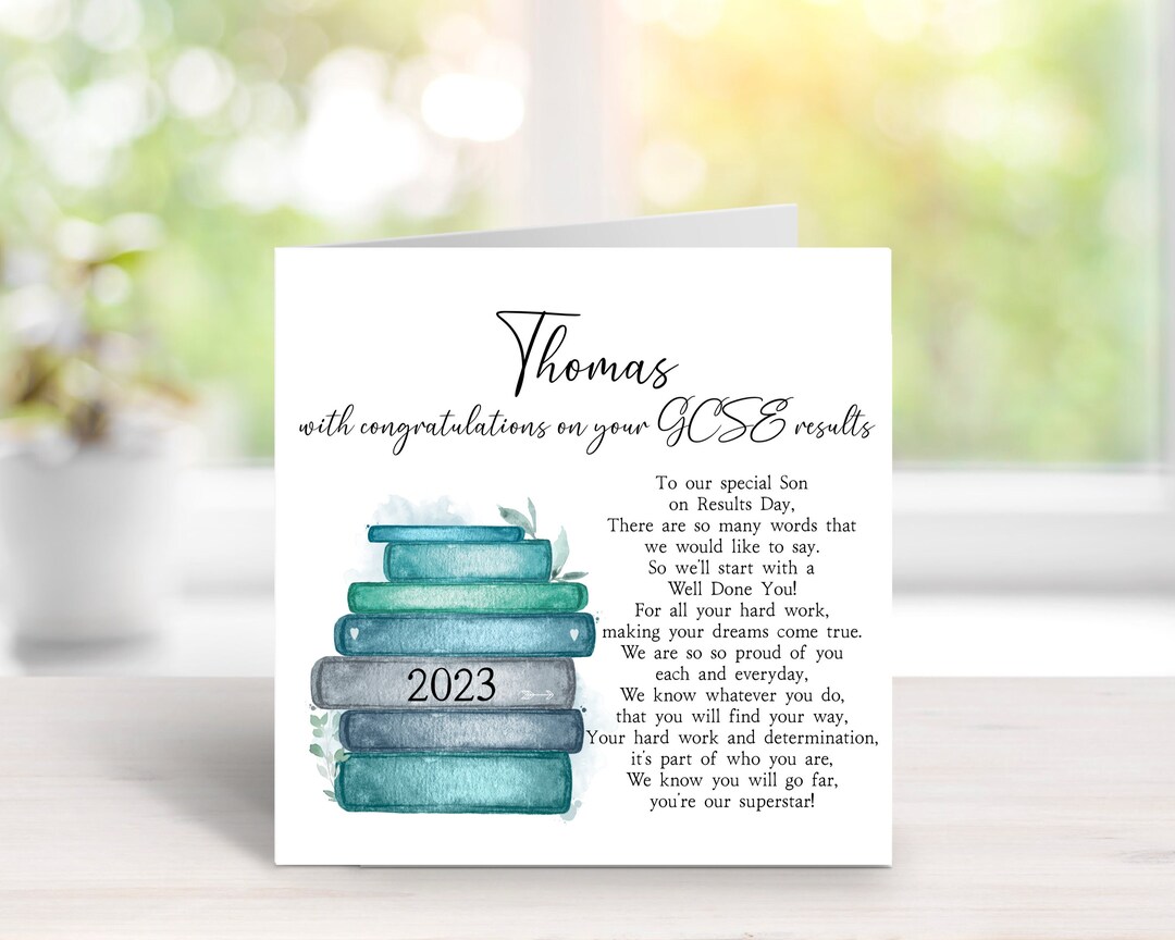 Personalised Exam Results Card | Personalised Congratulations Card | on ...