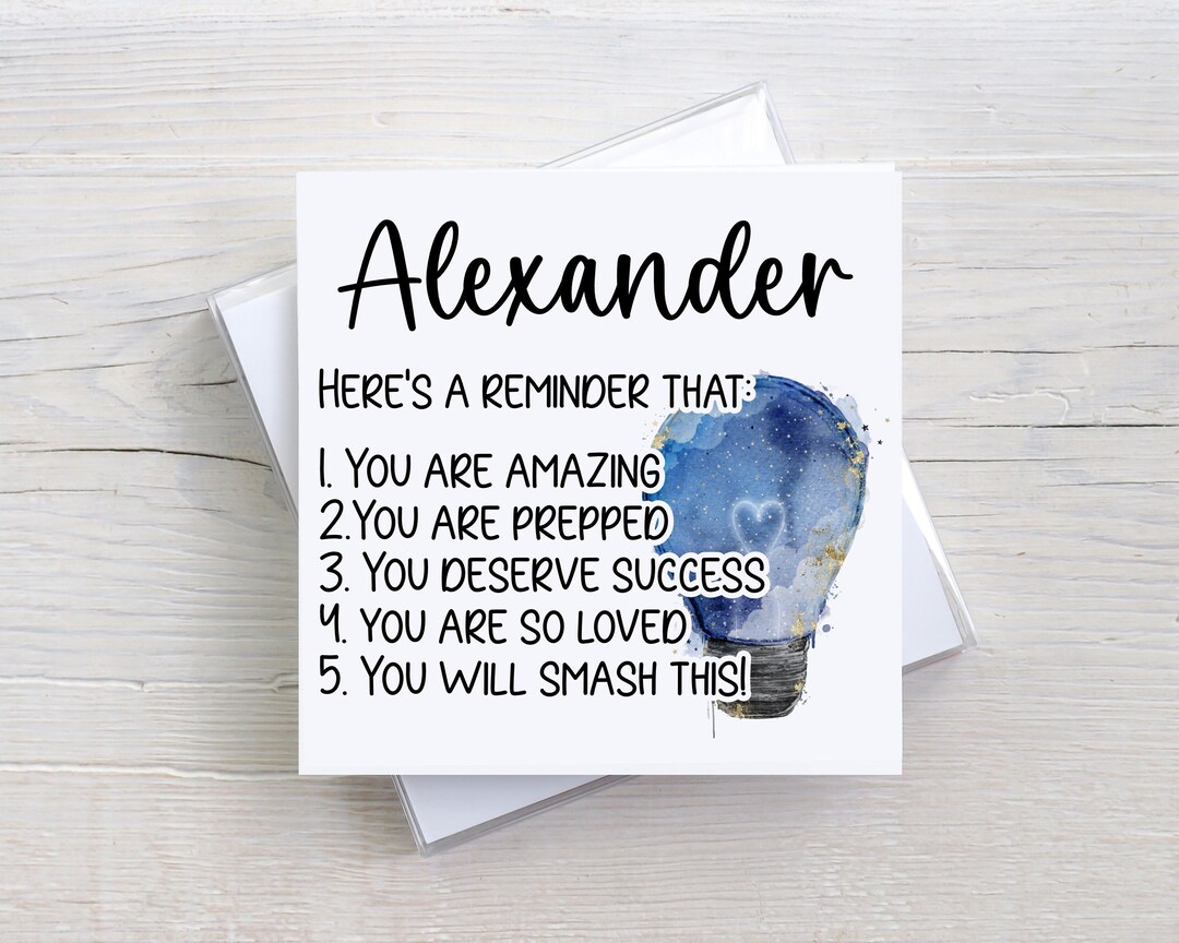 Good Luck Card Good Luck Card for Gcses/ A Levels/ Higher/ Sats/ Uni ...