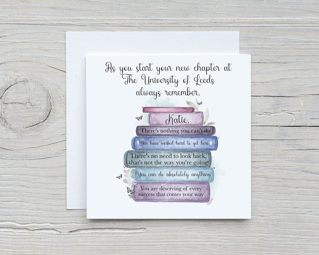 Personalised University Card: off to Uni Good Luck Gift - Etsy UK