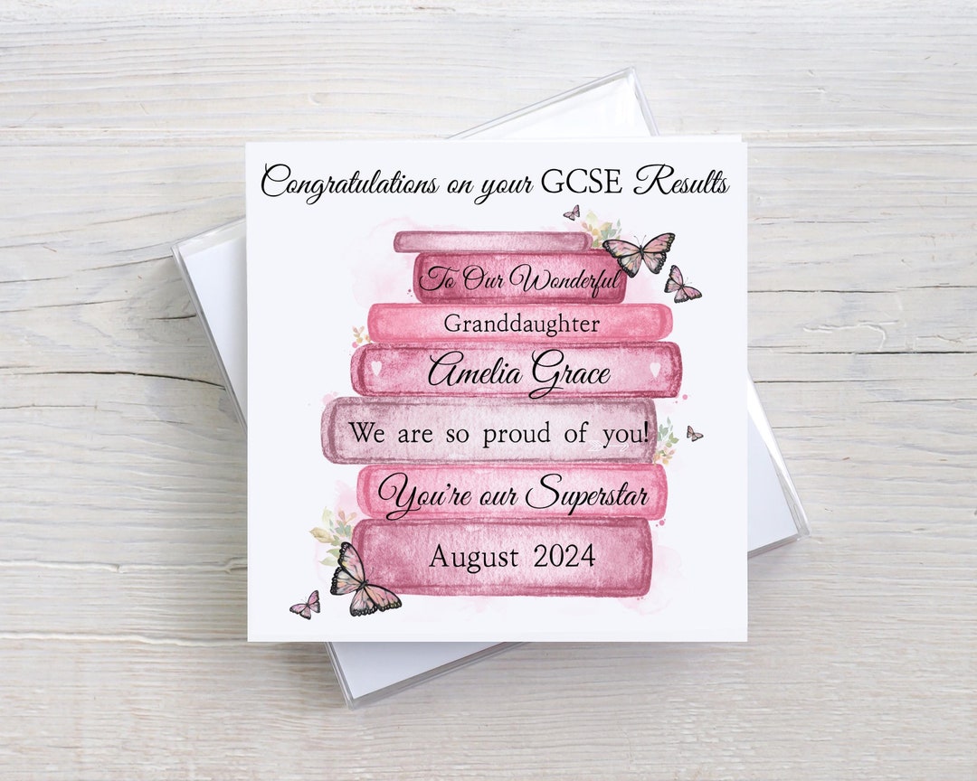 Congratulations on Your GCSE Results | Exam Results Card for Daughter ...