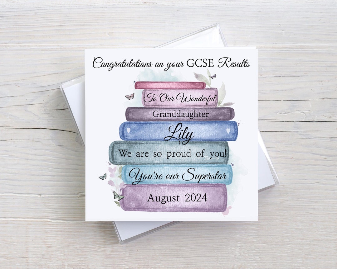 Congratulations on Your GCSE Results Exam Results Card for Daughter ...