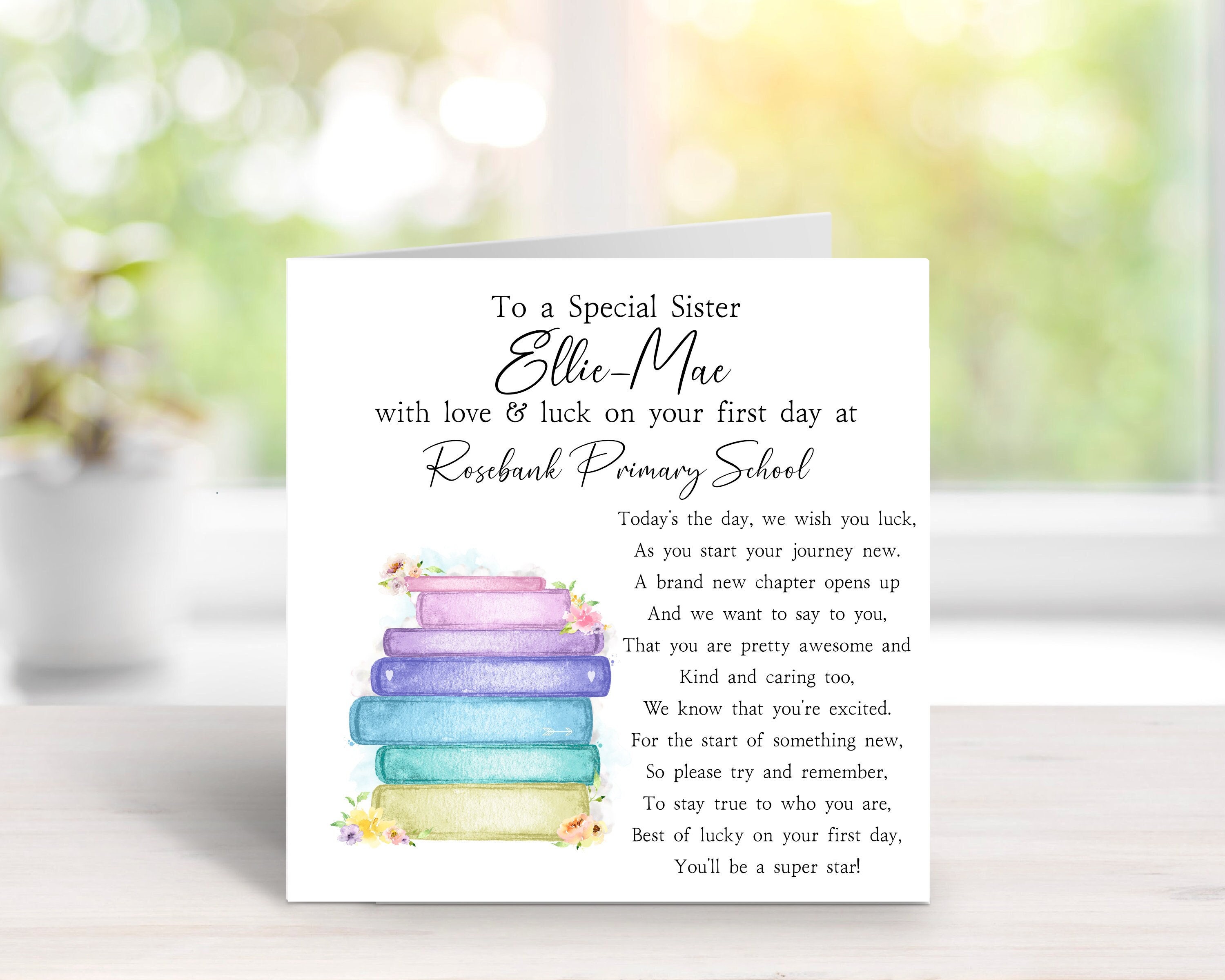 First Day at Secondary/primary School Card | Back to School Card for ...