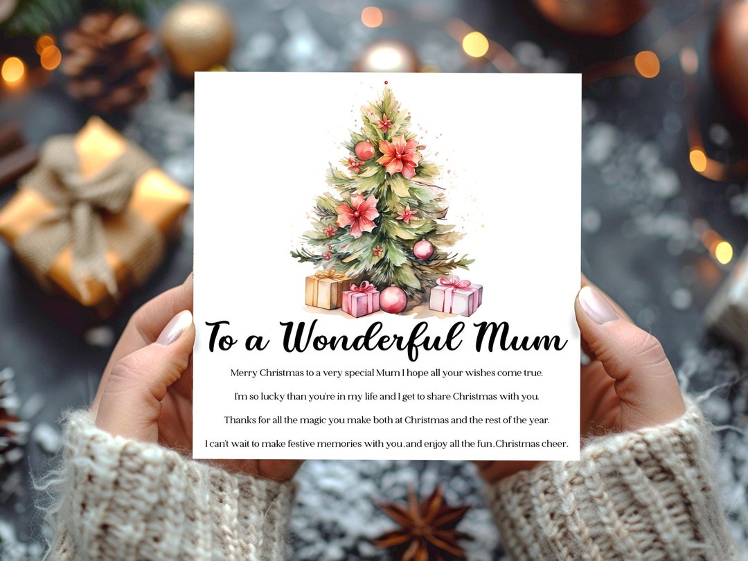 Mum Christmas Card With Verse to a Special Mum Christmas Card Christmas ...