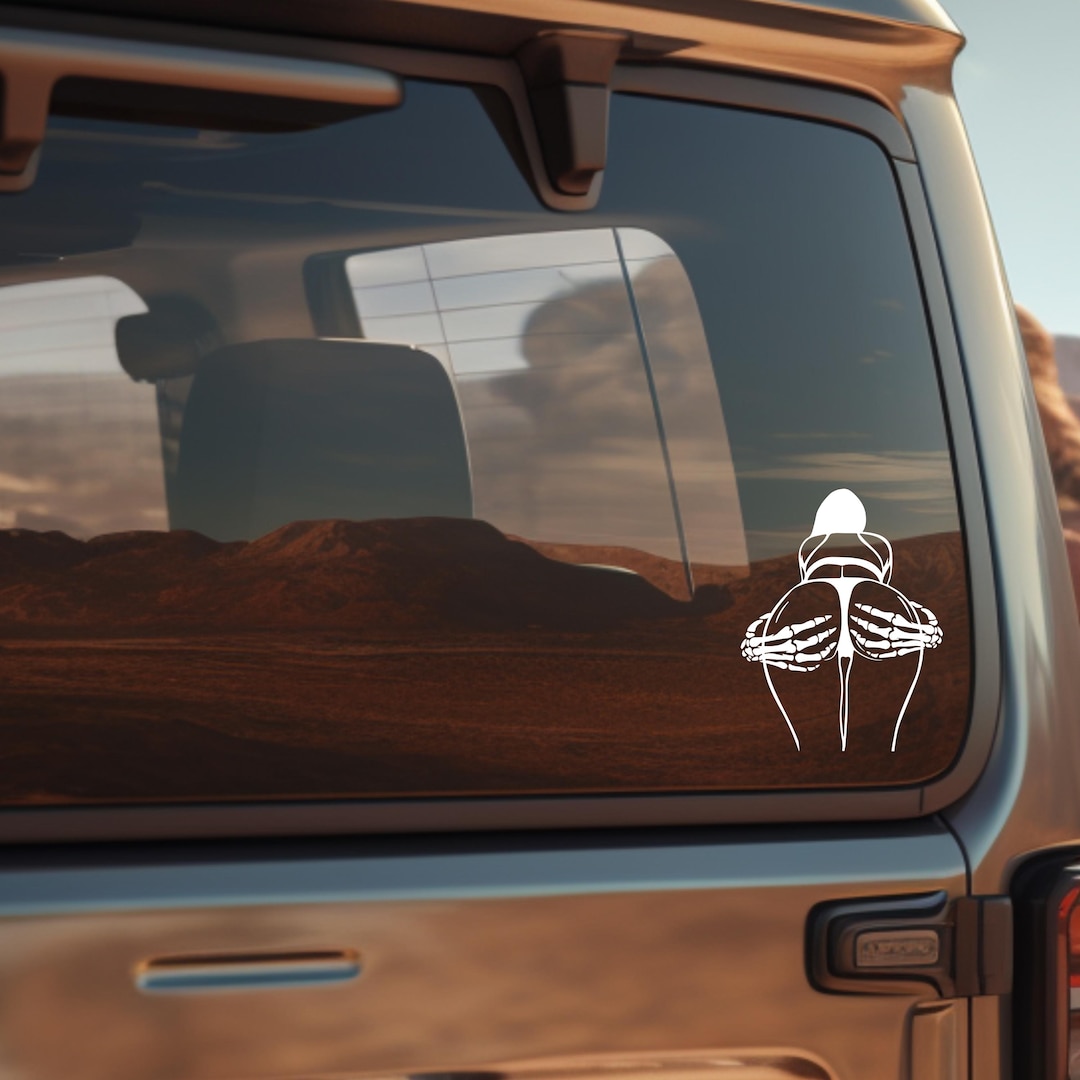 Booty Skeleton Hands Vinyl Decal, Skeleton Hands Sticker, Butt Lover ...