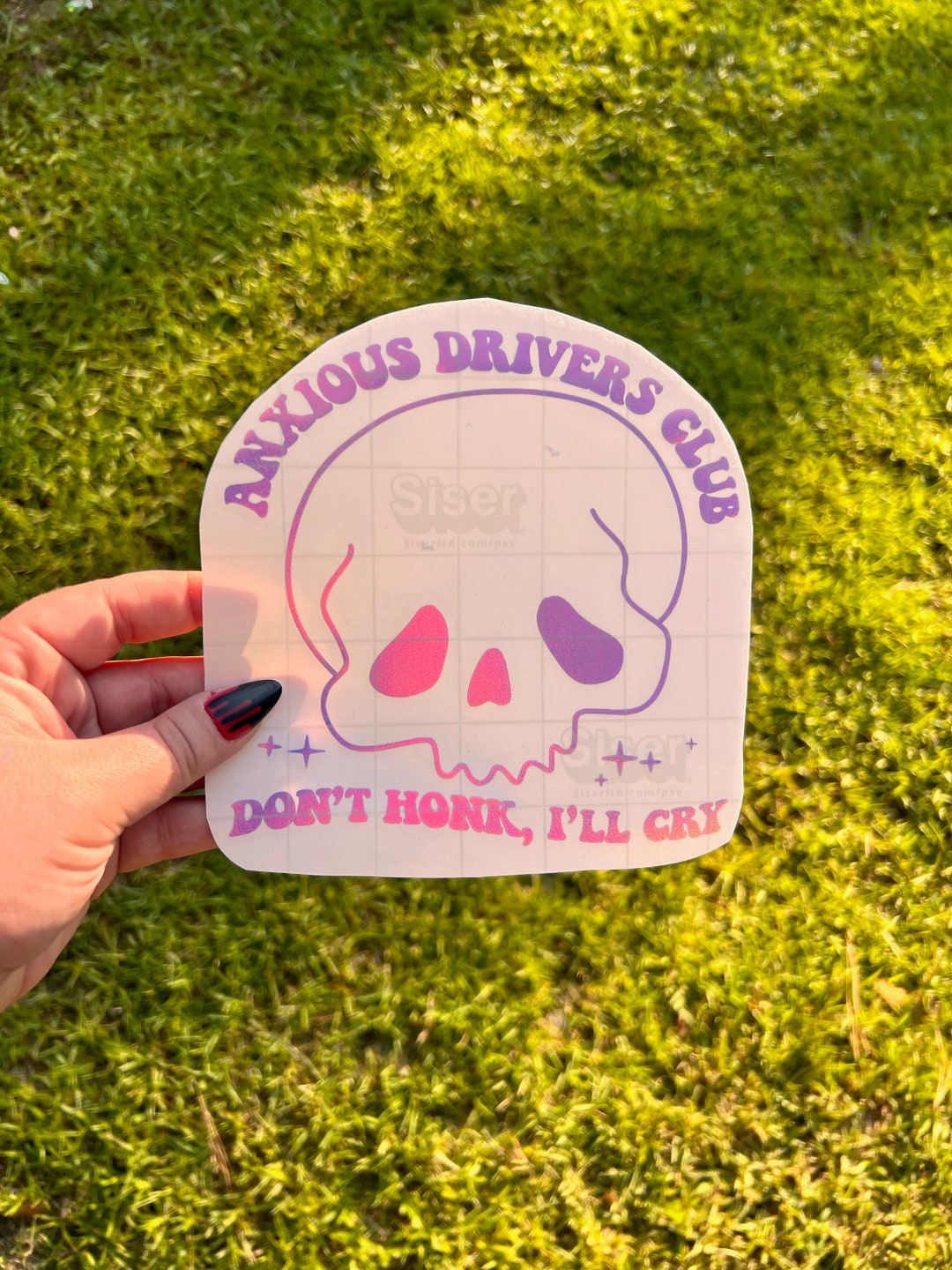 Anxious Drivers Club Vinyl Decal, Spooky Vinyl Decal, Trendy Decal, Car ...