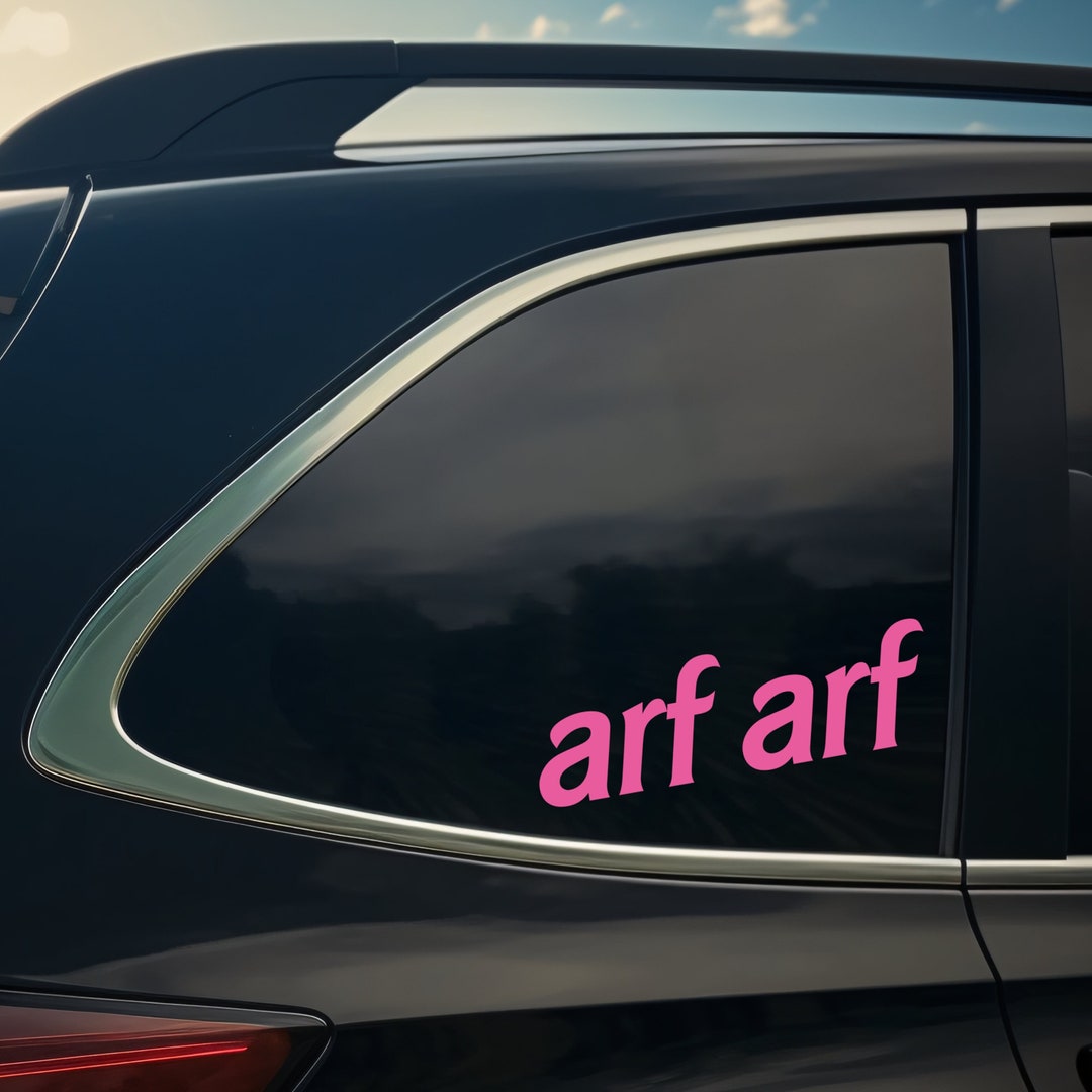 Arf Arf Barbie Font Vinyl Decal, Arf Arf Decal, Metal Decal, Punk Decal ...
