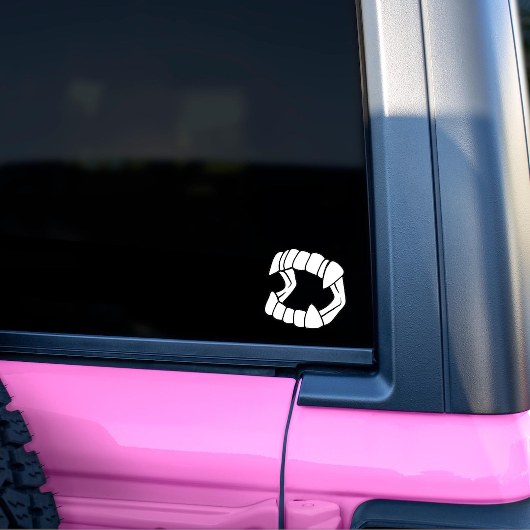 Vampire Fang Decal, Halloween Decal, Spooky Car Decal, Spooky ...