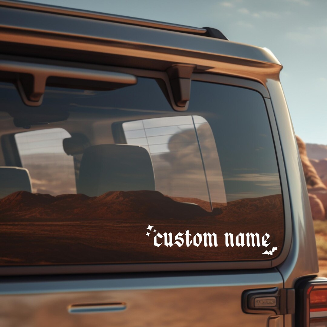 Custom Gothic Name Vinyl Decal, Custom Sticker, Gothic Sticker, Gothic ...
