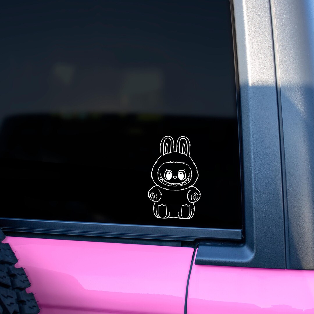 Labubu Vinyl Car Decal, Trendy Car Decal, Alt Sticker, Alt Car ...