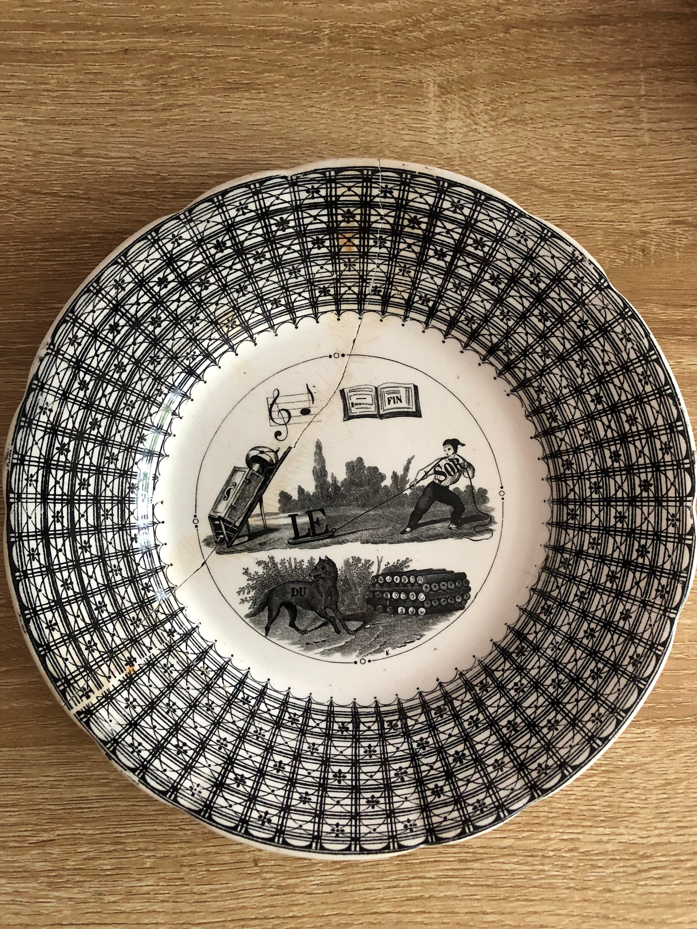 Two 19th Century French Antique Collectible Riddle Plate - Etsy