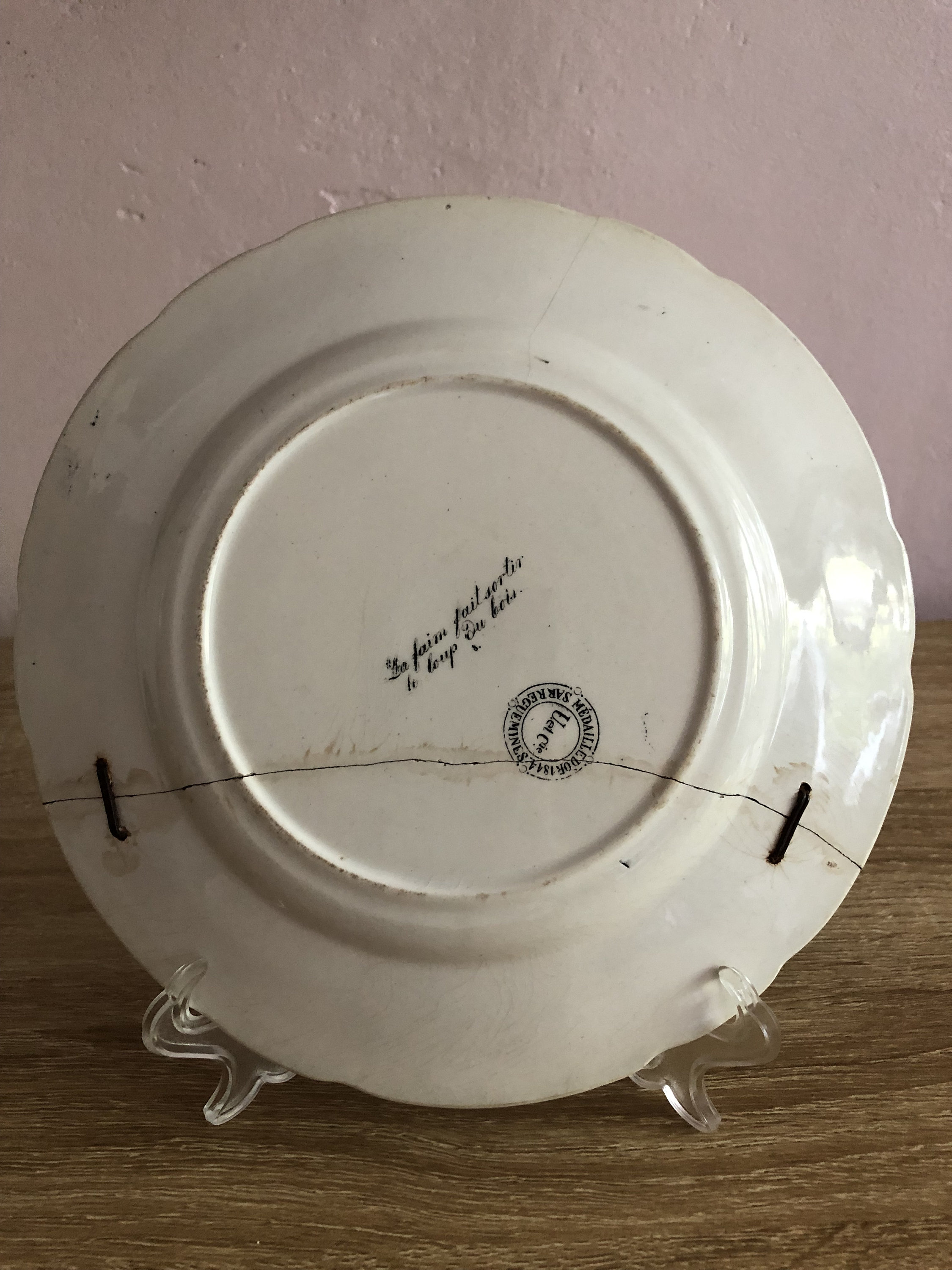 Two 19th Century French Antique Collectible Riddle Plate - Etsy