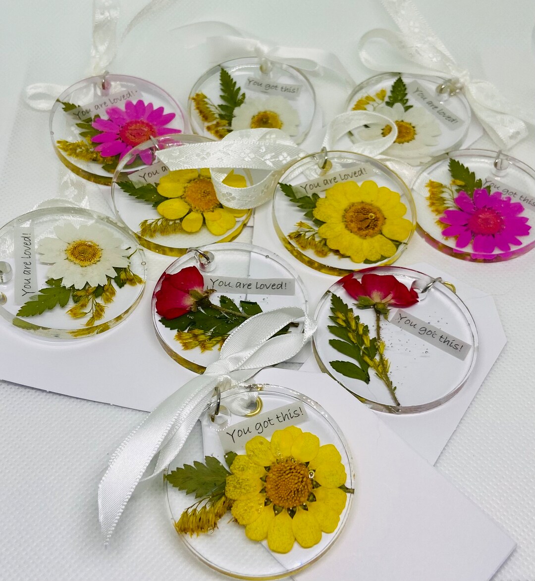 Key Chains, Keepsake Gift Tags, Ornaments, Made With Real, Dried ...