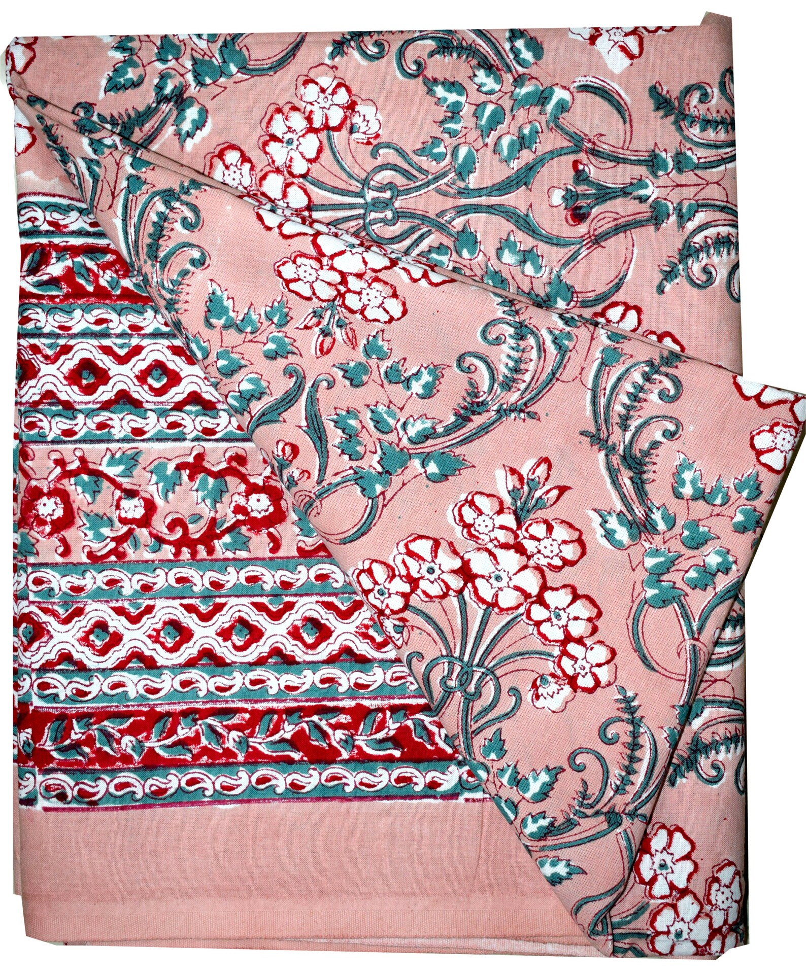 Floral Design Table Cover, Table Cloths, Dinning Table Cover, Block ...