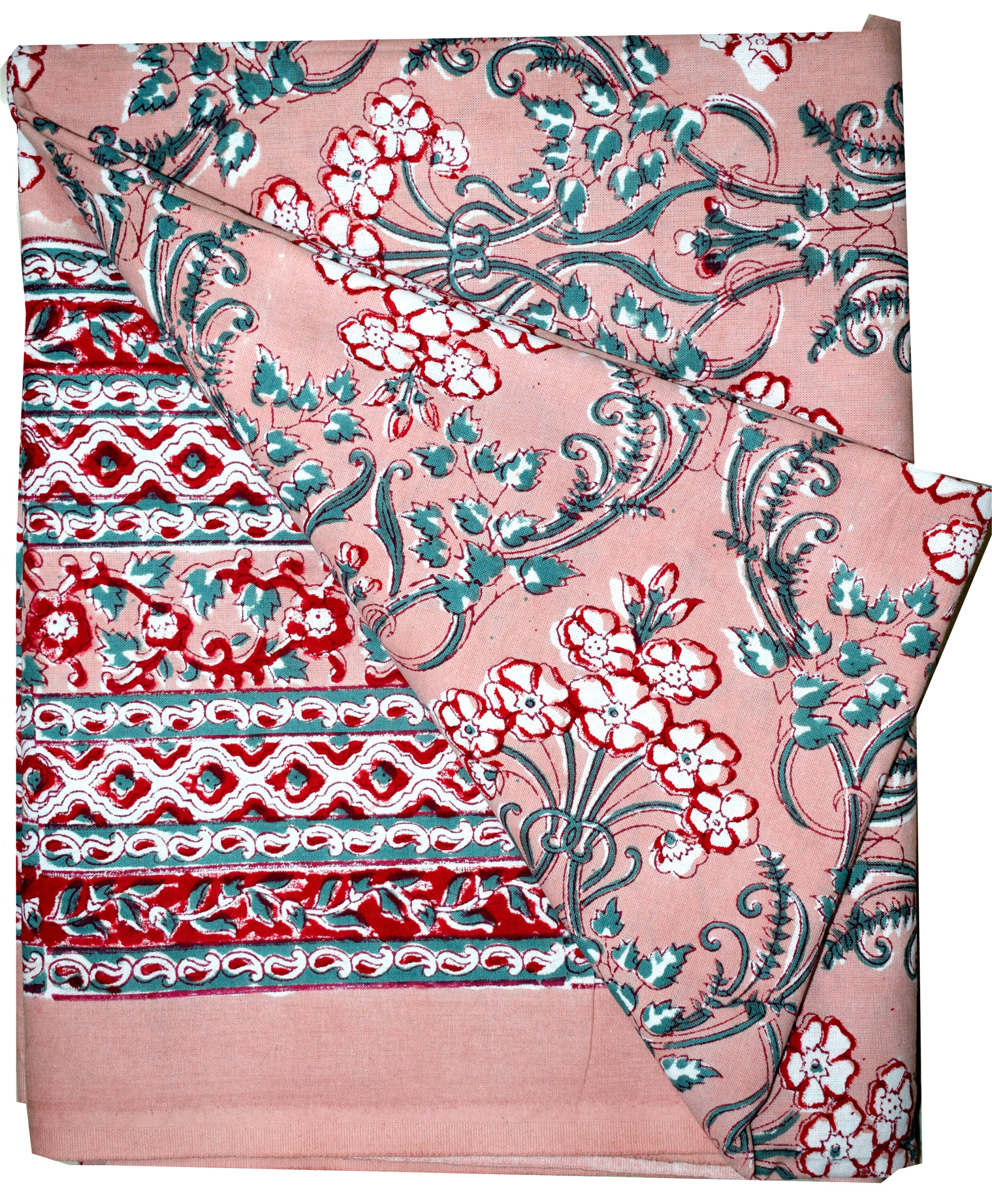 Floral Design Table Cover, Table Cloths, Dinning Table Cover, Block ...