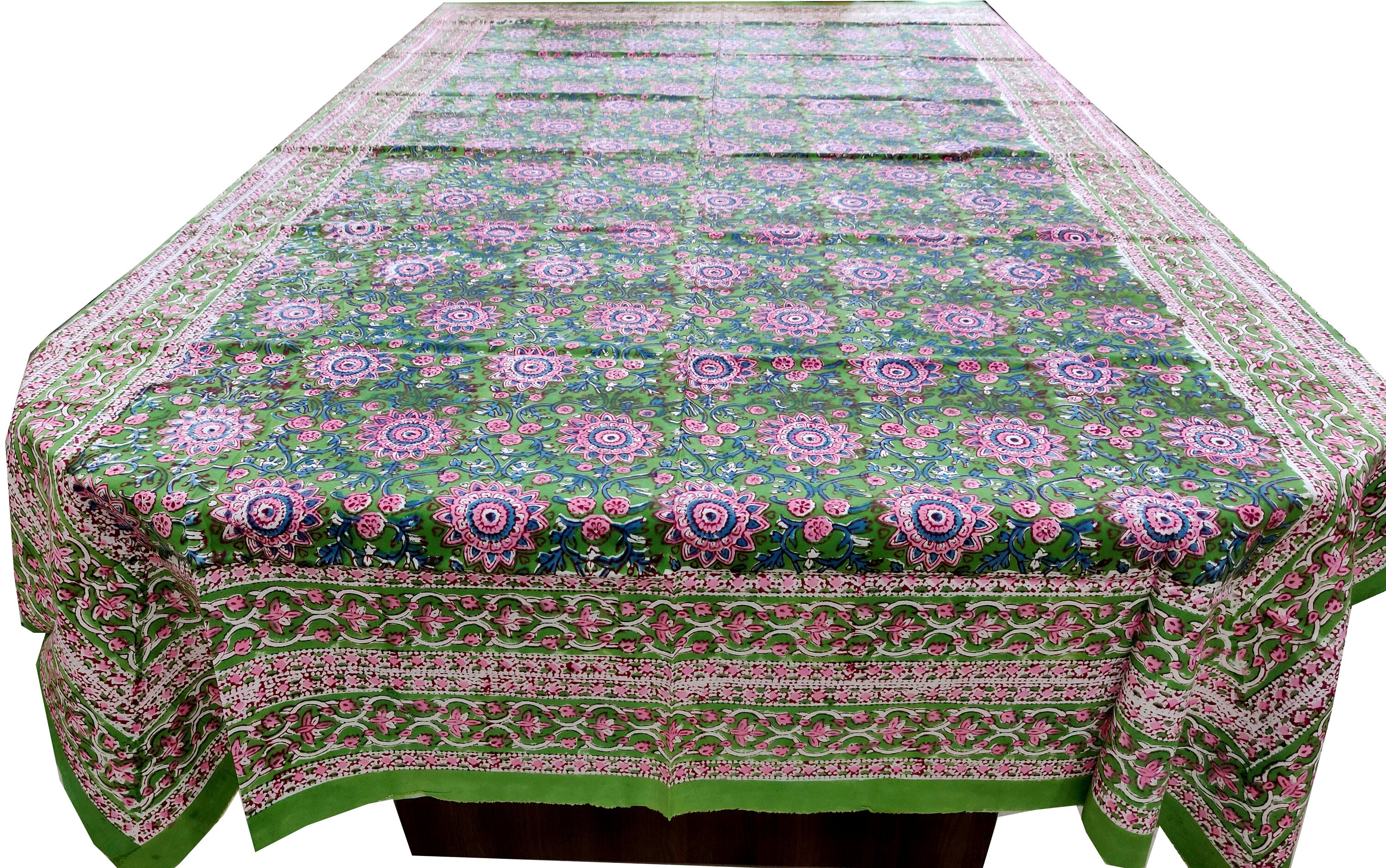 Block Print Table Cover,table Cloths, Dinning Table Cover,floral Design ...