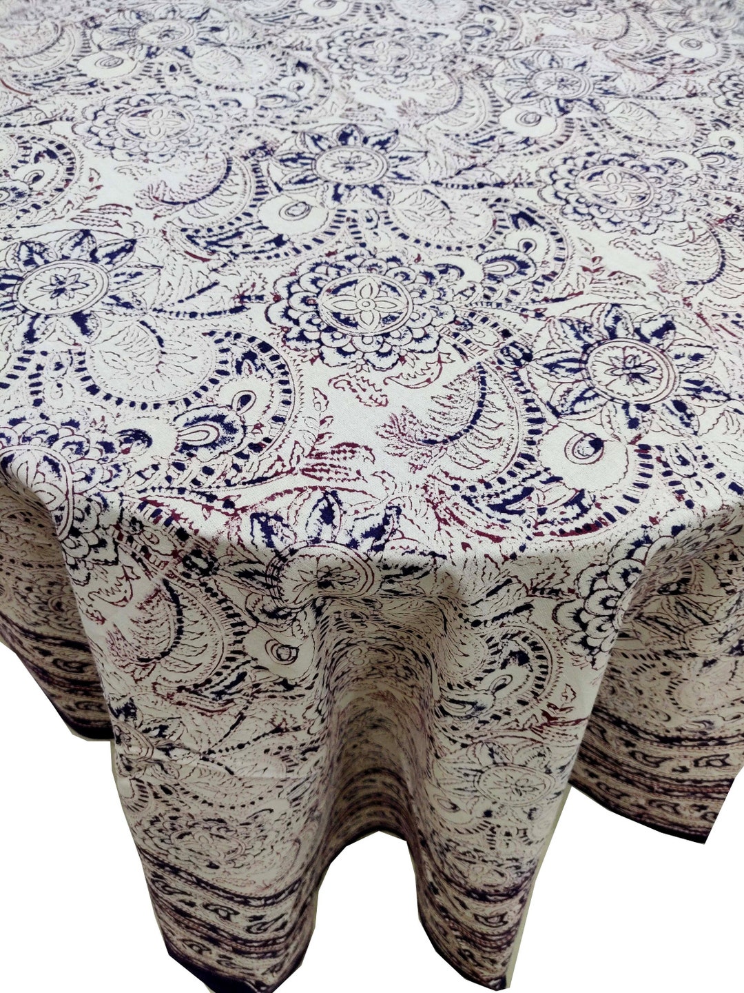 Block Print Table Cover,table Cloths, Dinning Table Cover,floral Design ...