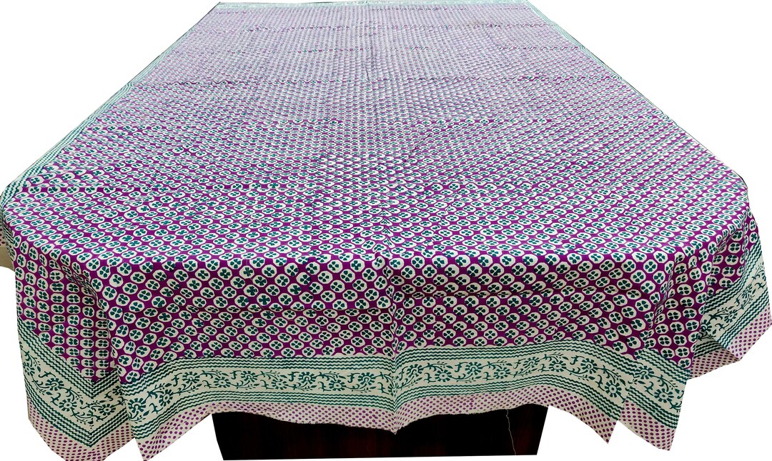 Block Print Table Cover, Table Cloths, Dinning Table Cover, Floral ...