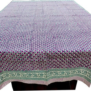 Block Print Table Cover, Table Cloths, Dinning Table Cover, Floral ...