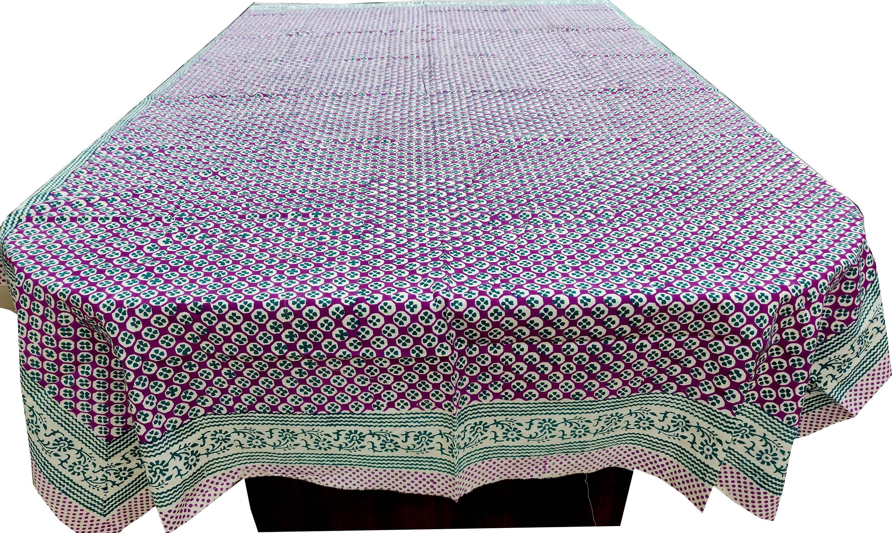 Block Print Table Cover, Table Cloths, Dinning Table Cover, Floral ...
