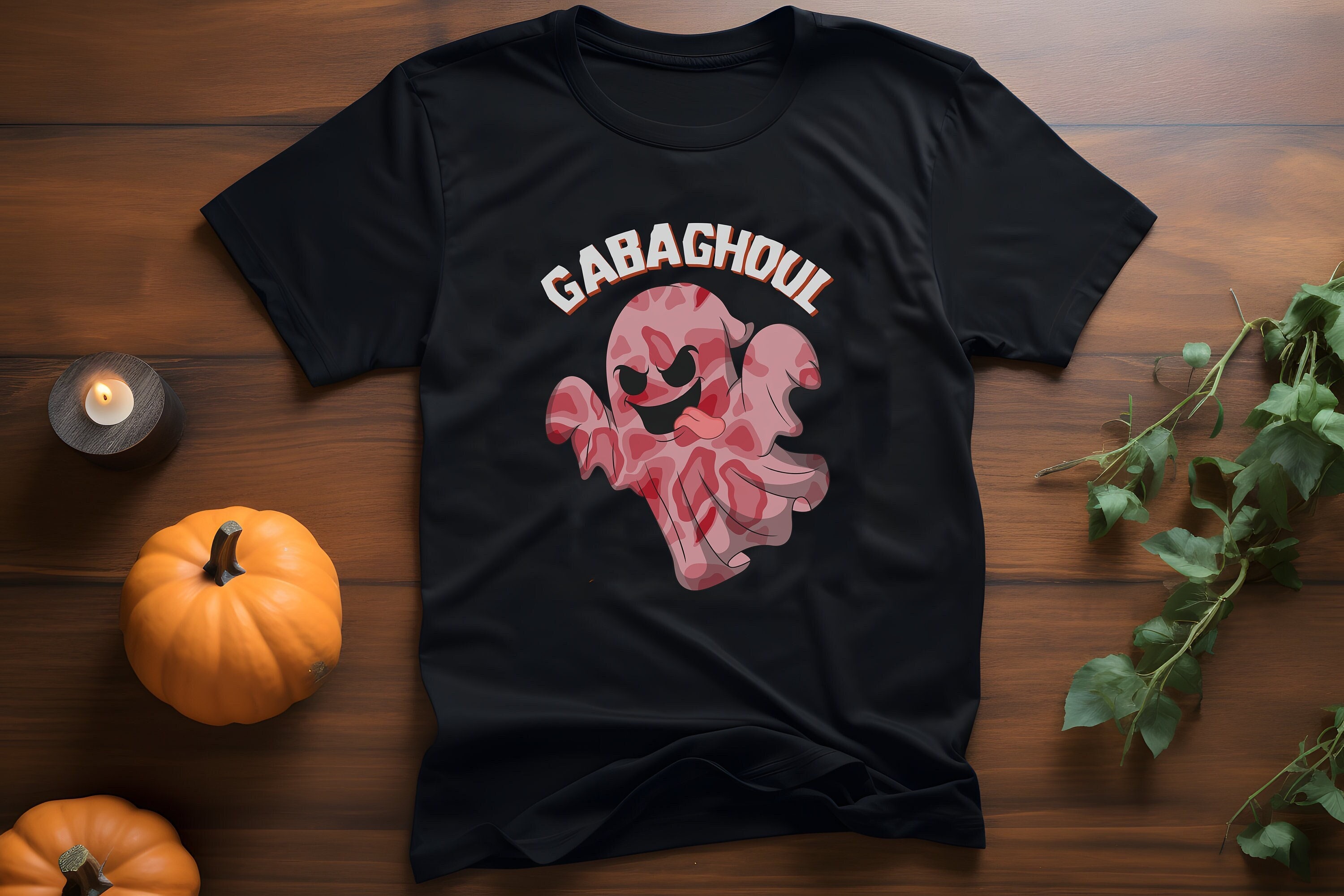 Gabaghoul Ghost Italian Ham Halloween Gabagool Parody T-shirt ...