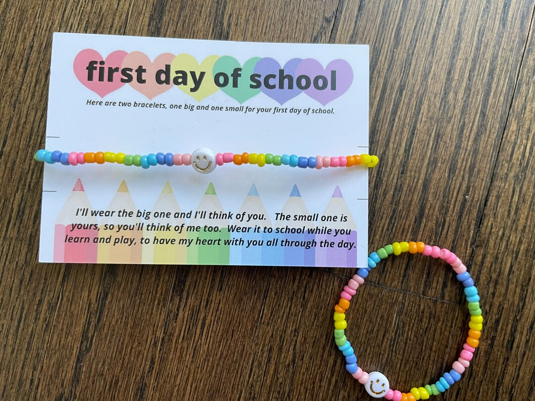 First Day of School Bracelets, Mommy and Me Bracelets, Back to School ...