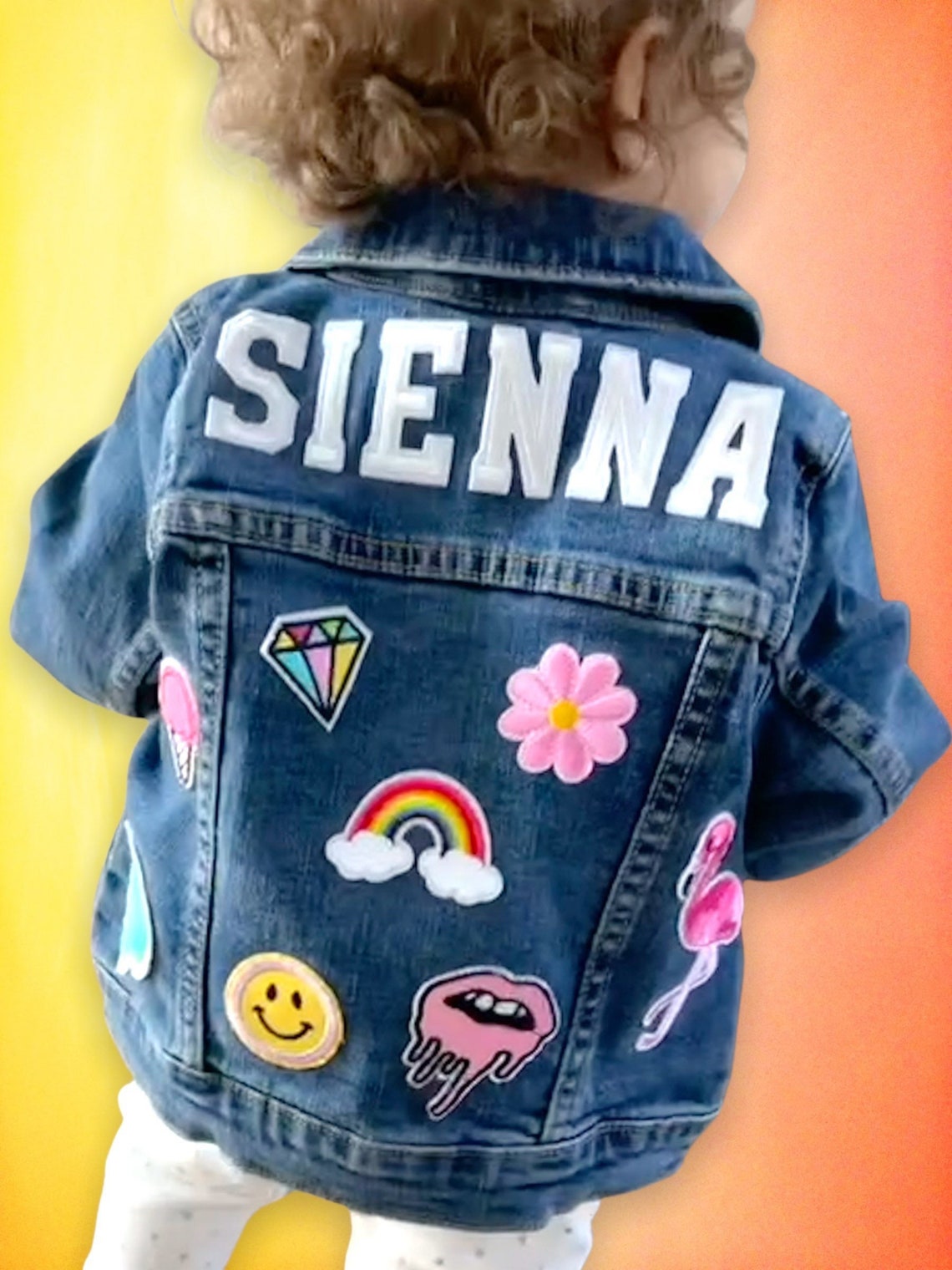 Custom Kids Denim Jacket With Patches Jean Jacket With Name - Etsy