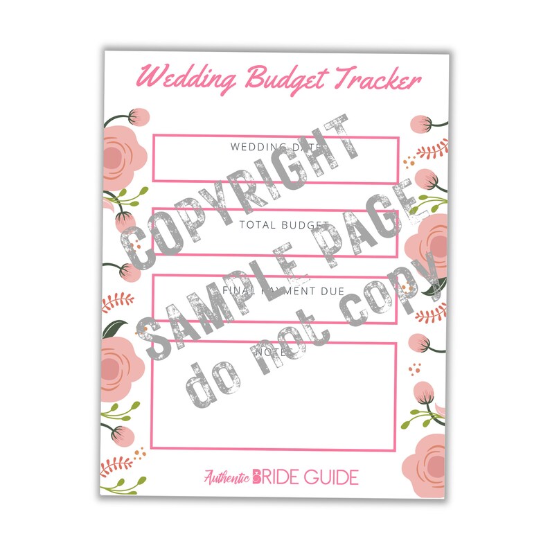Wedding Budget Worksheets - Printable Wedding Planner Template - Etsy