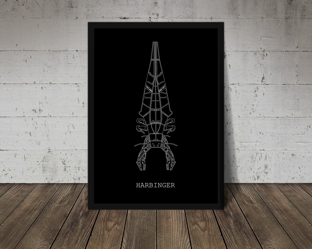 Harbinger - Reaper - From Mass Effect - Retro Style Fan Art Poster - Etsy