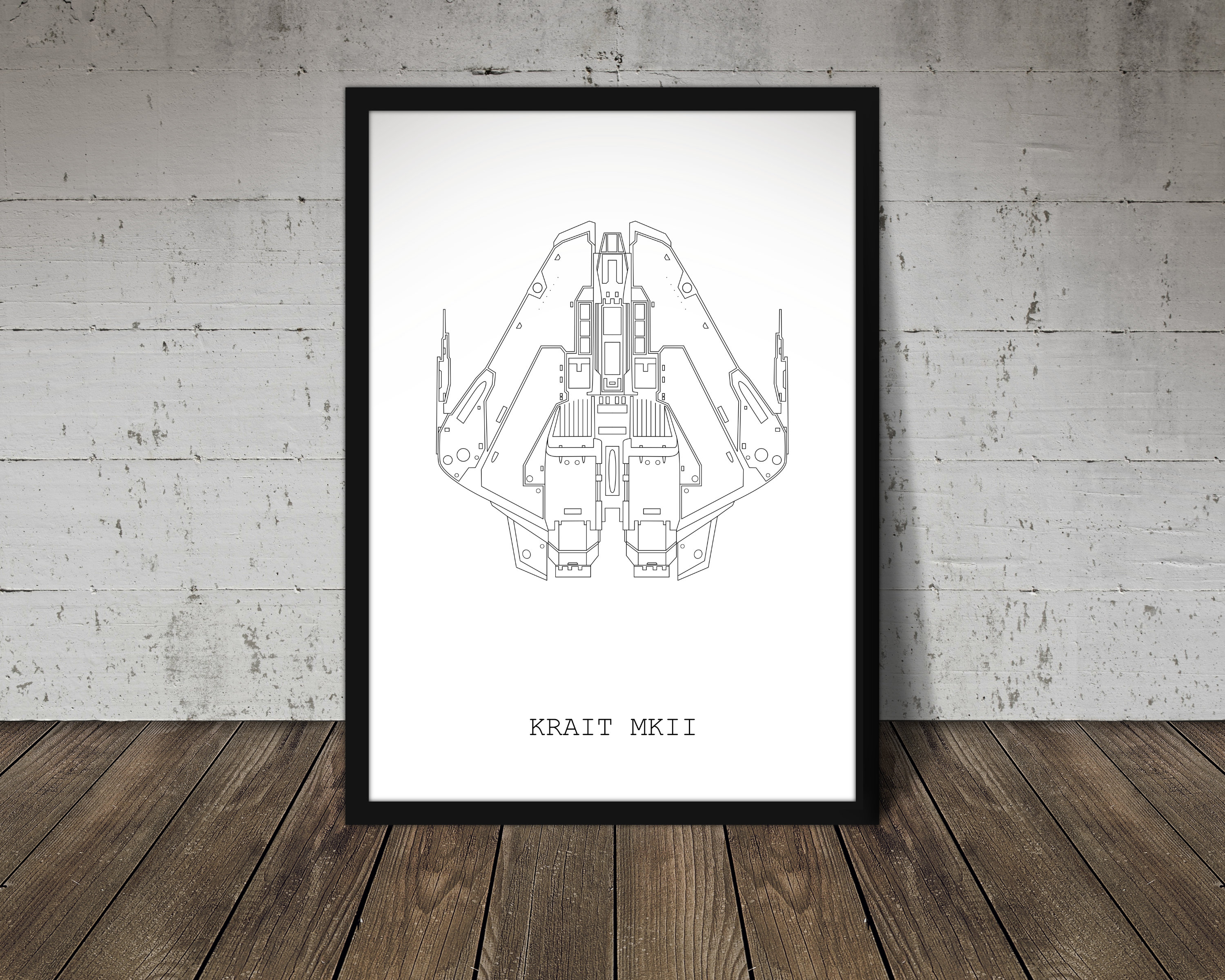 Elite Retro - Krait Mkii Fan Art Poster - Etsy UK