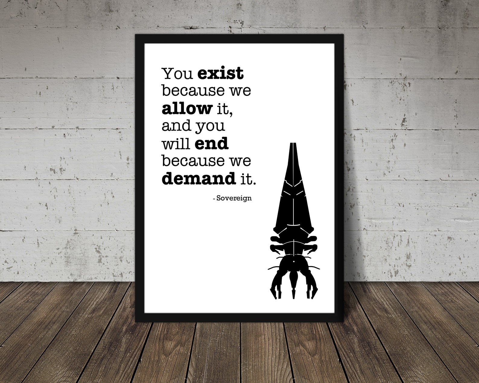 Sovereign Quote Reaper From Mass Effect Fan Art - Etsy
