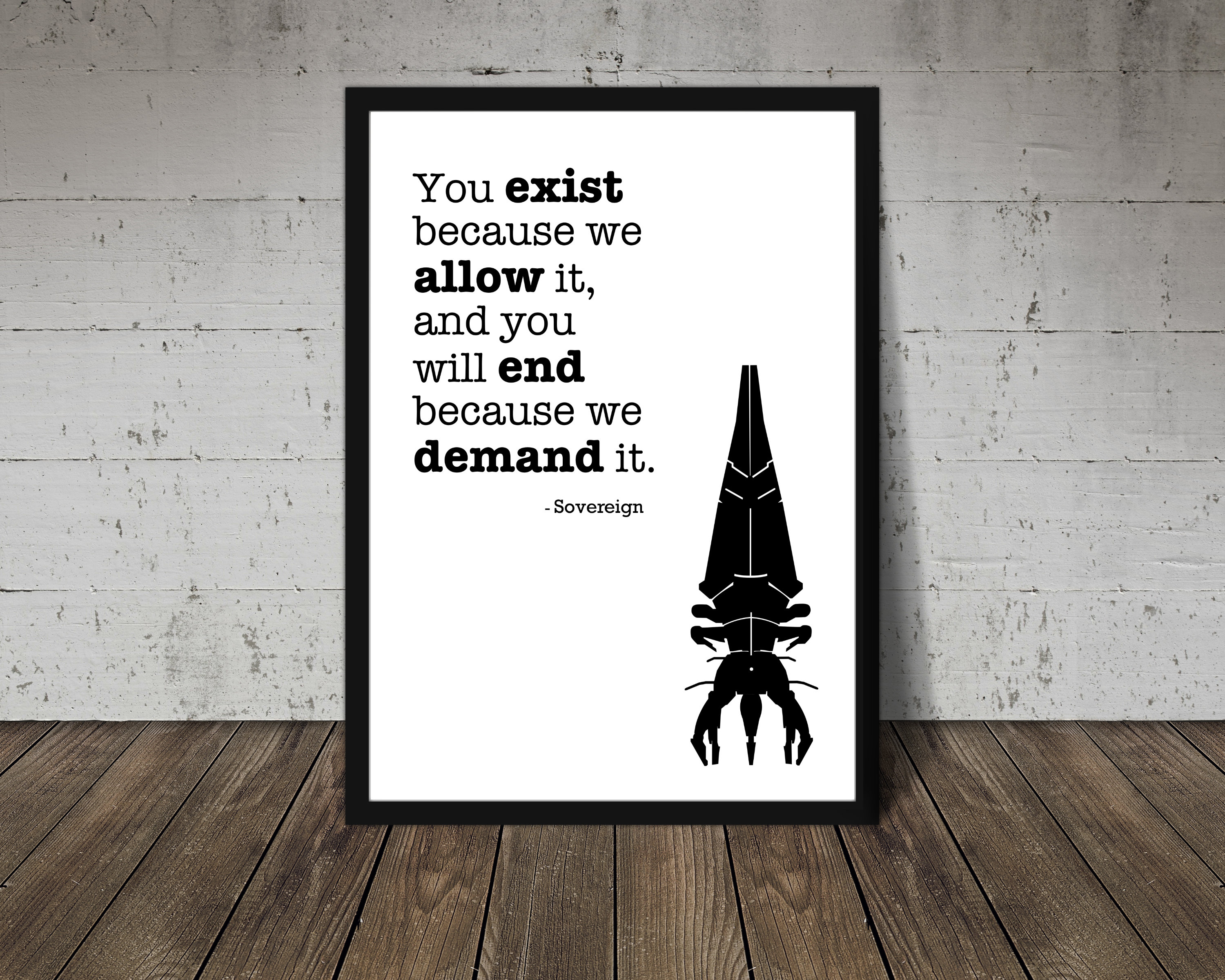 Sovereign Quote Reaper From Mass Effect Fan Art - Etsy
