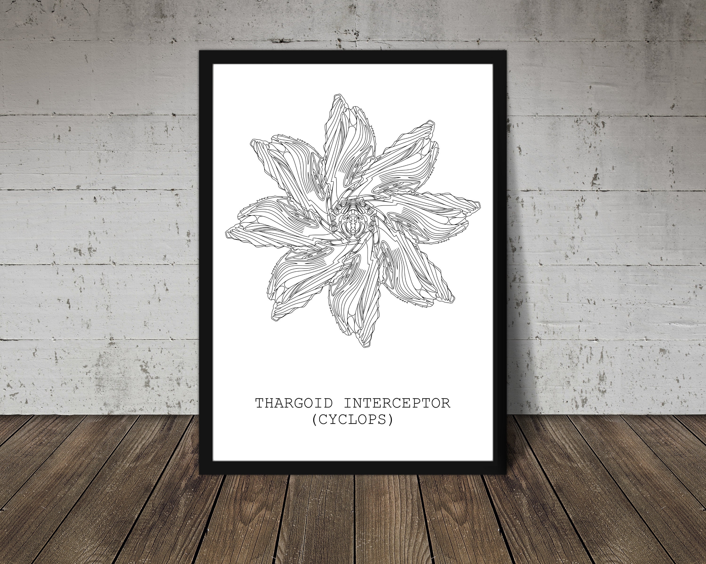 Elite Retro Thargoid Interceptor Fan Art Poster - Etsy