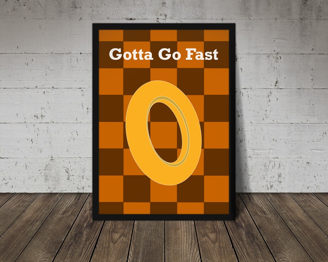 Gotta Go Fast! Sonic Fan Art Poster Print - Etsy