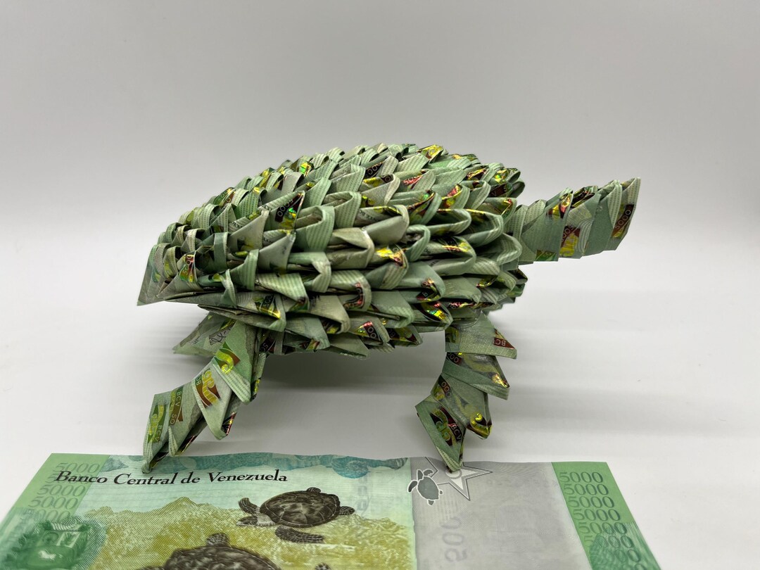 Turtle Made From Venezuelan Money - Etsy