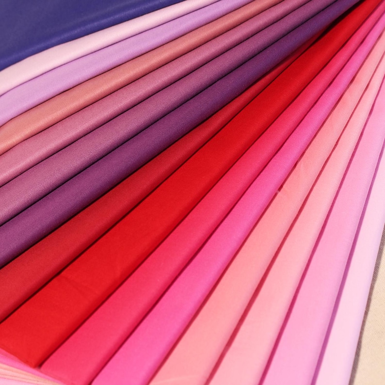 100 Mixcolor Plain Solid Charm Cotton Squares Bundle Quilting Fabric ...