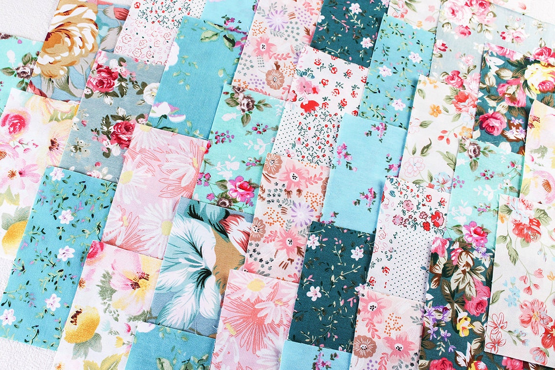 45 Floral Cotton Fabric Quilting Pre Cut 5