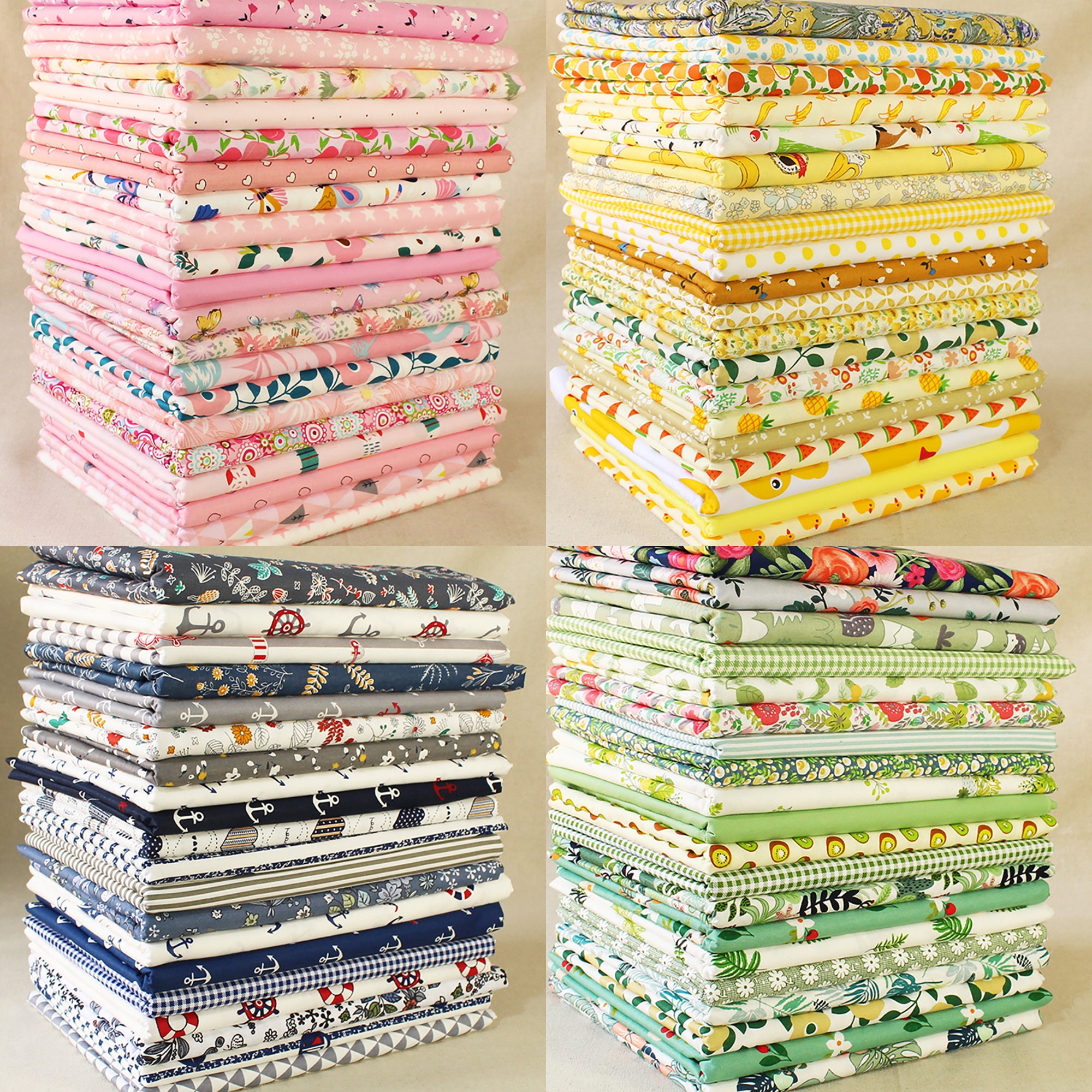 Cotton Fabric Scraps,quilt Fabric Scrap Bundle,sewing Printed Fabric ...