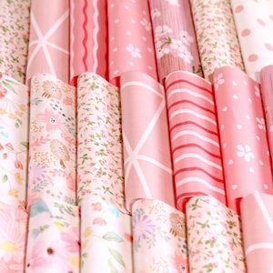 52 Beauty Sewing Pink Cotton Fabric,quilting Fabric,pre Cut 5" Charm ...